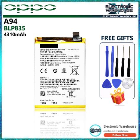 Battery For Oppo A94 Blp835 Cph2203 Shopee Philippines