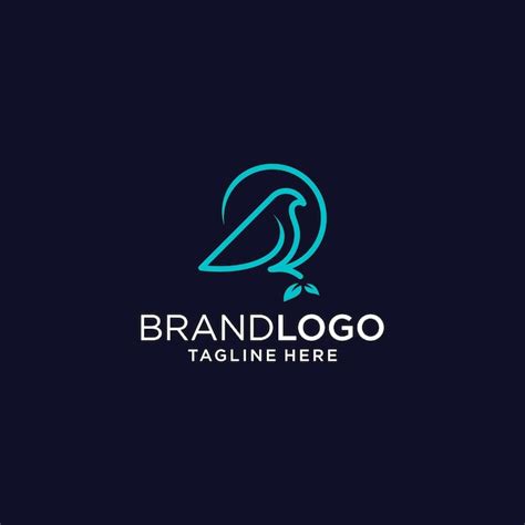 Premium Vector Green Leaf Formed Bird Logo Template