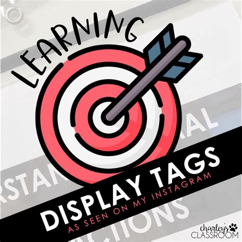Learning Target Display Tags Charleys Classroom