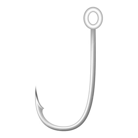 Premium Vector Classic Fish Hook Icon Realistic Illustration Of