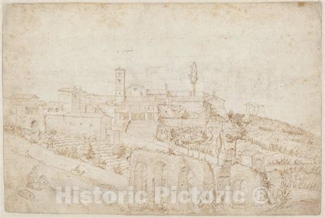 Netherlandish 16th Century Drawing By Antonie Van Den Wyngaerde