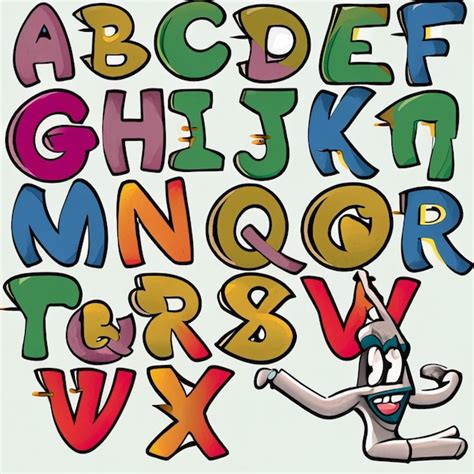 Premium Ai Image Alphabet Letters Comic Style School