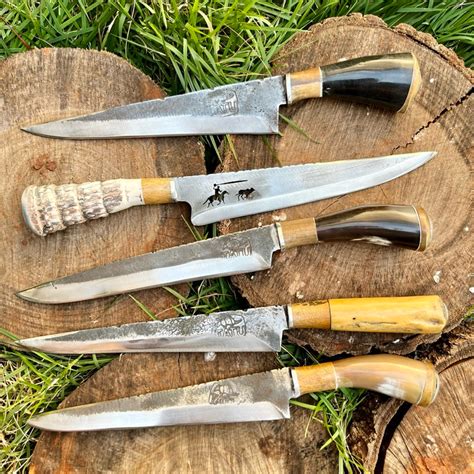 Faca Para Churrasco 9” Ou 10” Artesanal Bainha De Couro Shopee Brasil