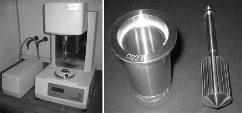 Physica Mcr 300 Rheometer Left And Concentric Cylinder Measuring