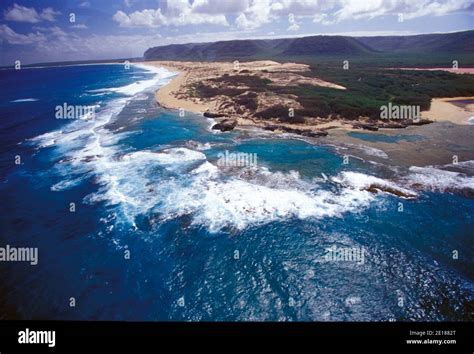 Niihau Coastline Seen From The Air Pristine Natural Coastline White