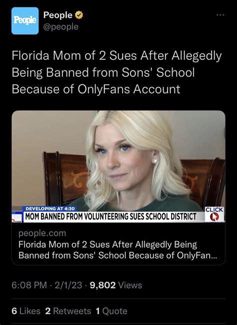 Florida Mom Sues School District Over Her Son Being Banned Due To Her