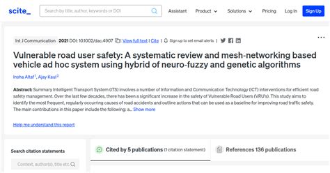 Vulnerable Road User Safety A Systematic Review And Mesh‐networking