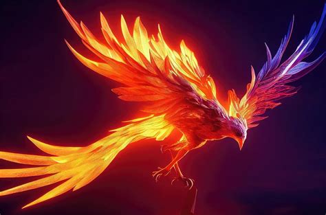 Phoenix Bird Painting Vastu Symbol Of Renewal And Energy