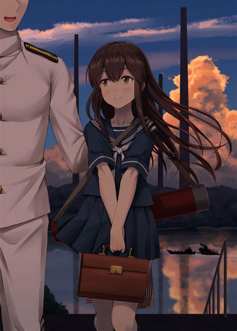 Safebooru 1boy 1girl Absurdres Admiral Kancolle Akagi Kancolle