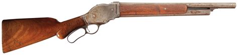 Old West Sawed Off Winchester Model 1887 Lever Action Shotgun Rock