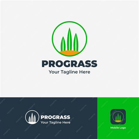 Premium Vector Flat Grass Logo Template Premium Vector Flat Grass Logo Template