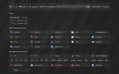 homepage on docker