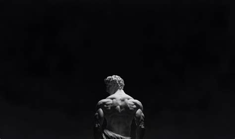 Greek God Back Pose Greek Statue Wallpaper 4k Pc Clean Black
