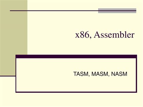 Ppt X86 Assembler Powerpoint Presentation Free Download Id 4796205