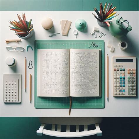 Top View Of A Braille Book Premium Ai Generated Image