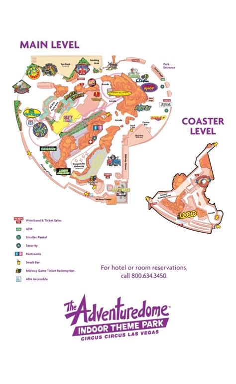 Adventuredome Indoor Theme Park Map And Brochure 2021 2023