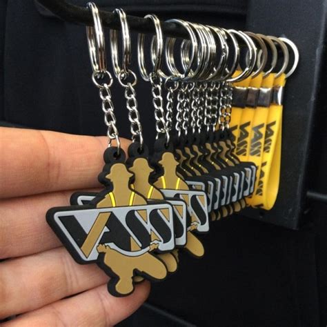 Vass Pvc Keyring Vass Logo Modern Accessory Black