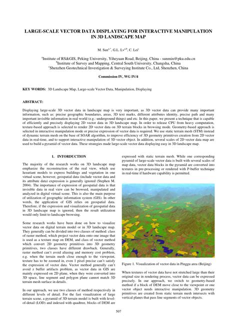 pdf large scale vector data displaying for interactive manipulation