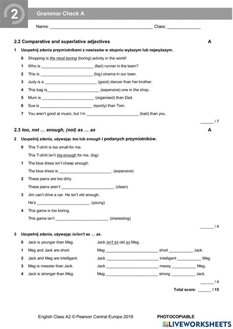 Sprawdzian Z Angielskiego Klasa 4 Unit 6
