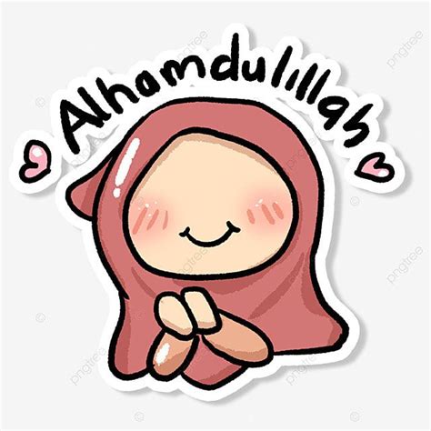 Good Job Sticker Clipart Hd Png Good Job Muslim Girl Emoticons Sticker