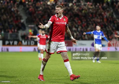 James Mcclean Of Wrexham Reacts During The Sky Bet League One Match