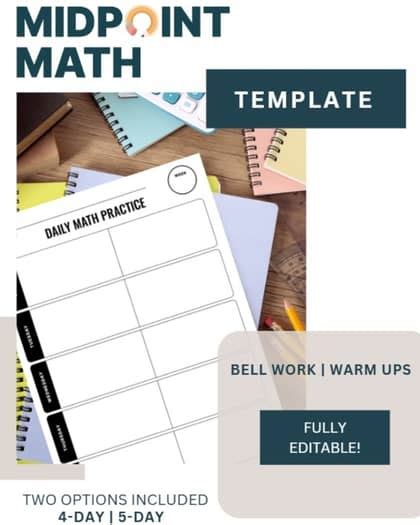 Daily Math Practice Template By Midpoint Math Tpt
