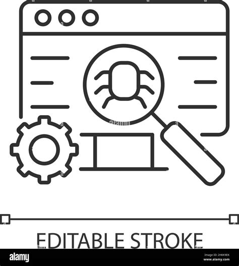 software testing linear icon stock vector image and art alamy