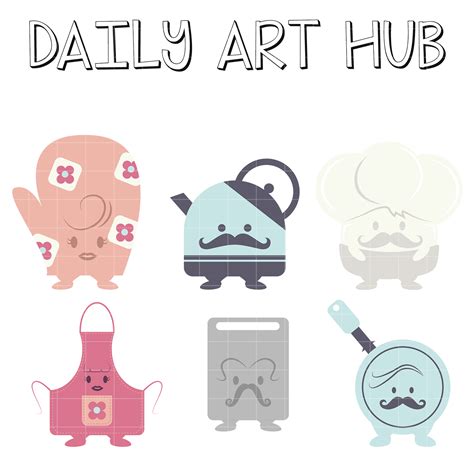 Cute Chef Stuff Clip Art Set Daily Art Hub Graphics Alphabets And Svg