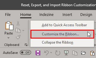 Reset Export And Import Ribbon Customizations In PowerPoint For Windows