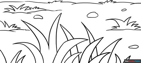 Grass Template Coloring Pages Colouring Printable Templates Patterns