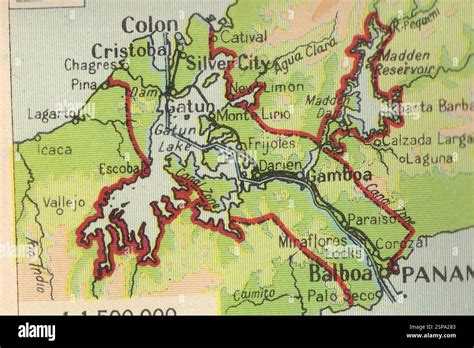 A Vintage Geographical Map From Mid To Early 20th Century Showing The