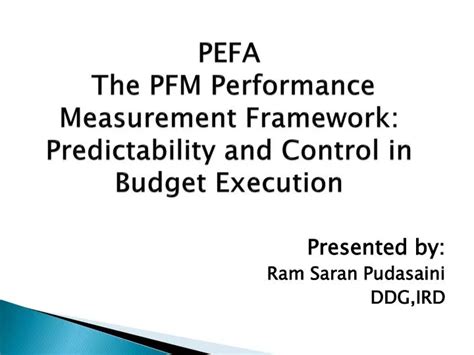 Ppt Pefa The Pfm Performance Measurement Framework Predictability