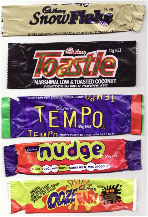 Mid Late 1990s Cadbury Chocolate Wrappers Selection A New Zealand