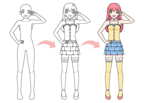 Methods To Draw Anime Pop Star Lady In 10 Step Pop Idol Artshow24