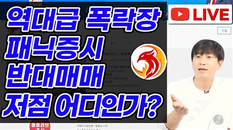 한국증시만 코로나때 보다 더한 폭락장반대매매코스피코스닥나스닥미국증시환율불사조 Youtube
