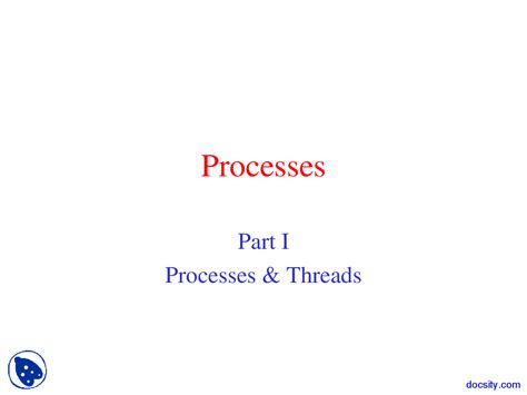 Processes And Threads Distributed Operating Systems Lecture Slides