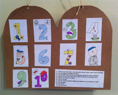 10 Commandments Craft Ideas For Adults Printable Free Templates