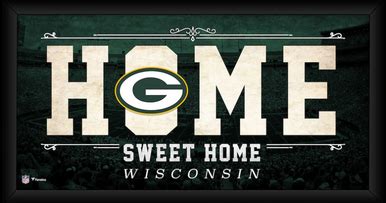 Shop Green Bay Packers Framed 10 X 20 Home Sweet Home Collage