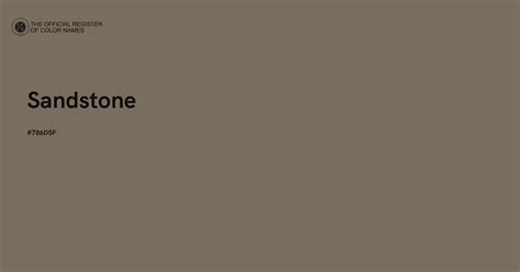 Sandstone Color 786d5f The Official Register Of Color Names