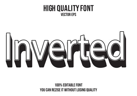 Inverted Vector Text Effect Fully Graphic By Kazim Abbas1996 · Creative