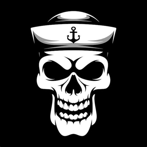 Premium Vector Skull Sailor Mascot Design Vector