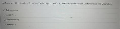 Solved In Class Relationship Models Has A Relationship And