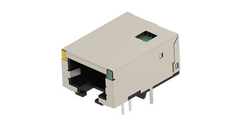 2489084 1 Te Connectivity 24890 Series Female Ethernet Connector Hole Mount Cat6a Right