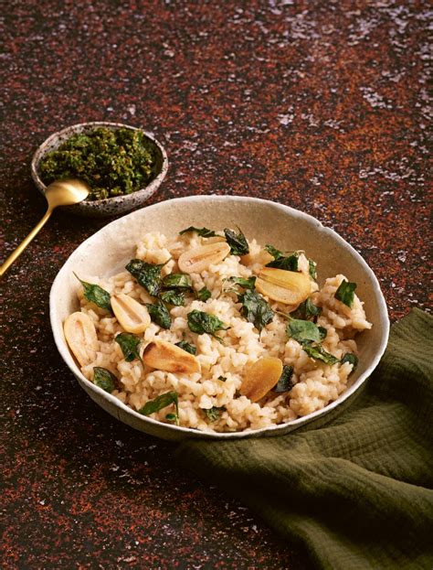 Recipe Bunya Nut Risotto With Bush Green Pesto From First Nations