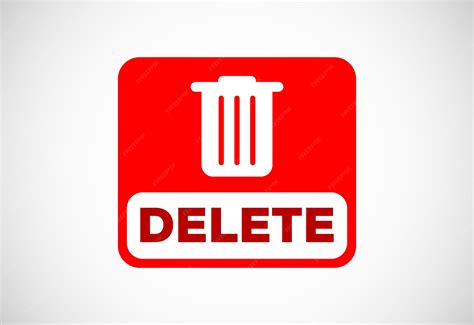Premium Vector Delete Button Trash Can Bin Symbol Delete Web Icon