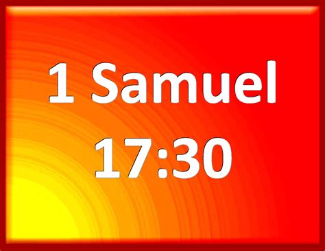 1 Samuel 1730 And He Turned From Him Toward Another And Spoke After
