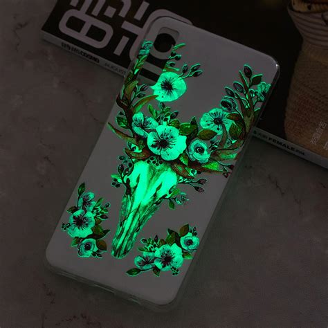 Luminous Sika Deer Pattern Shockproof Tpu Protective Case For Galaxy A7
