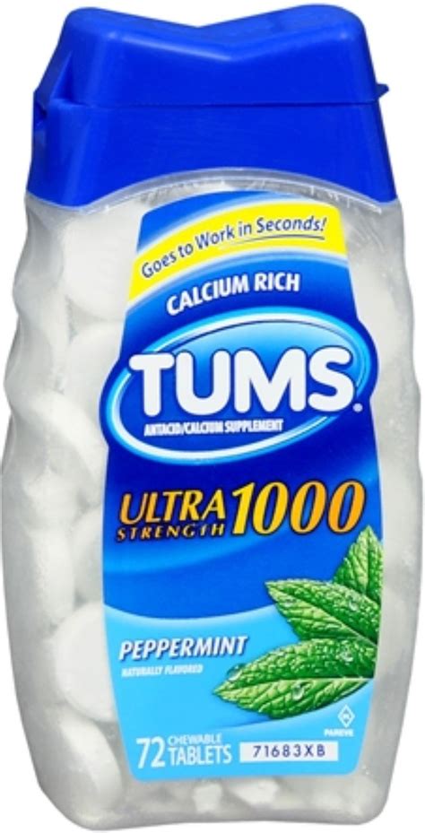 Tums Ultra Mint 72s And Regular Strength Peppermint Calcium Antacid Pack Of 2 Buy Now With