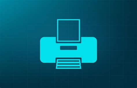 Premium Vector Printer Symbol Vector Illustration On Blue Background