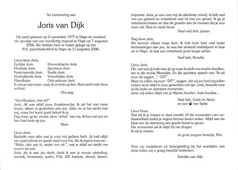 Joris Van Dijk ♂︎ 1977－†2006 Heemkundekring Sint Tunnis In Oelbroeck